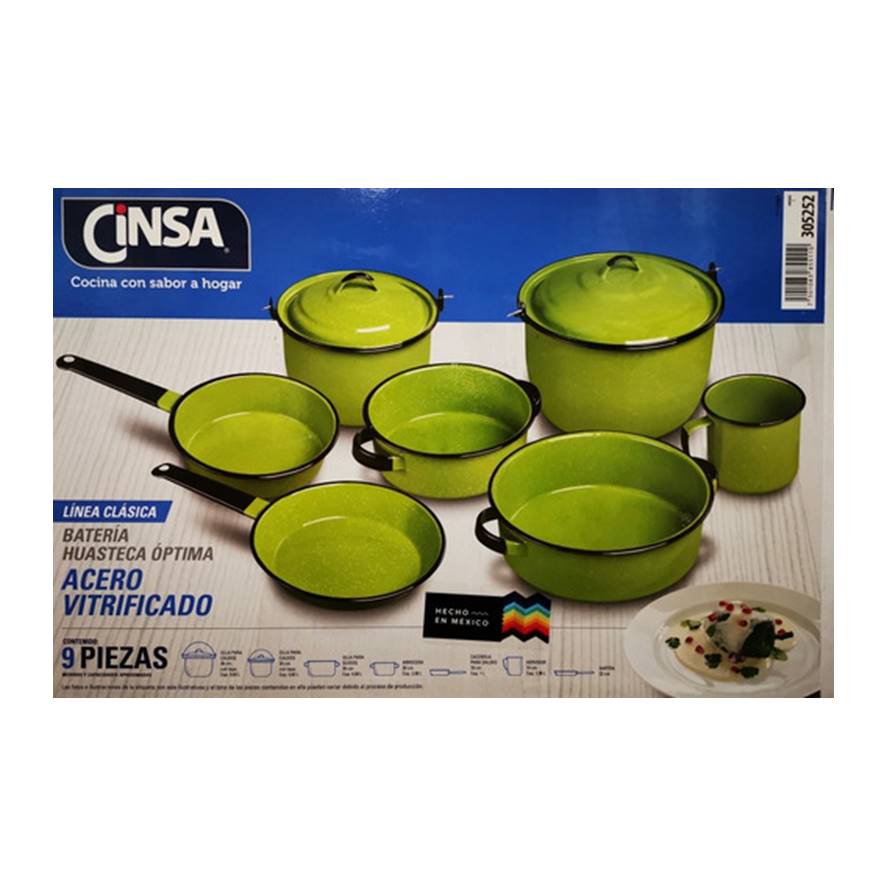 Bateria CINSA Huasteca OPTIMA VERDE - Muebles Casa Bonita