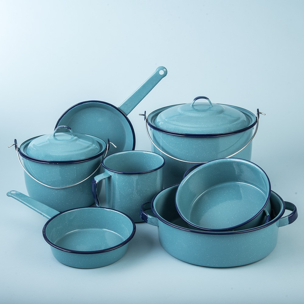 Bateria CINSA Huasteca Azul Turquesa 9pz - Muebles Casa Bonita